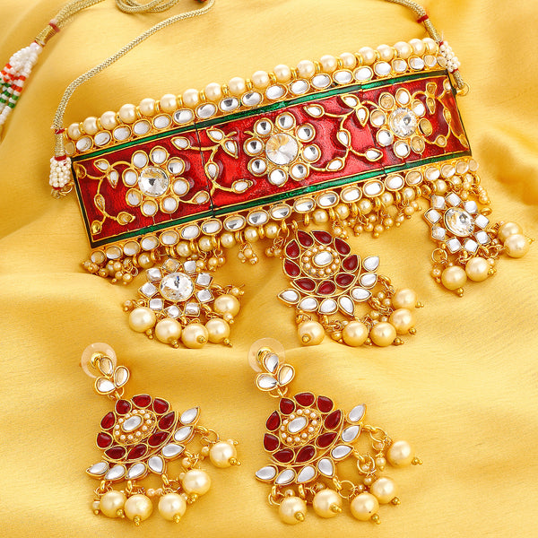 Sukkhi Padmavati Inspired Austrian Diamond choker necklace Set for Wom Sukkhi