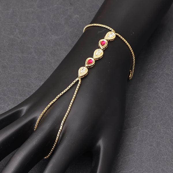 Sukkhi Exclusive Golden Gold Plated CZ Haathpan for Women - Sukkhi.com