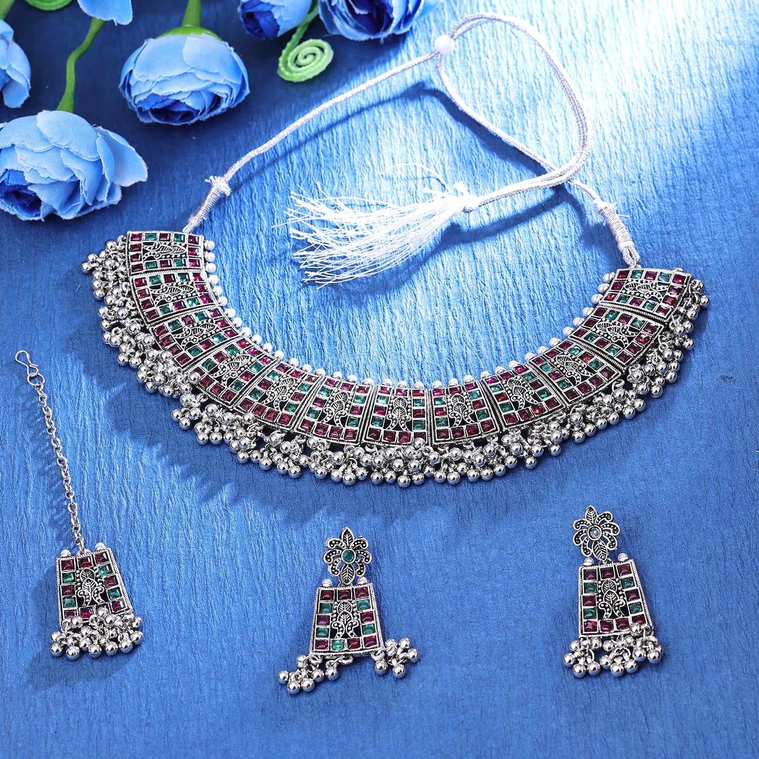 Buy Pretty Oxidised Choker Necklace Set Online Sukkhi Sukkhi